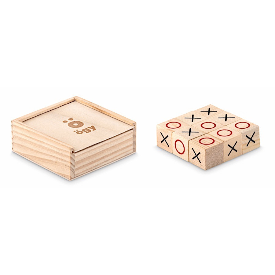 Gioco del tris in legno | Logo Personalizzato | Da 1,49€