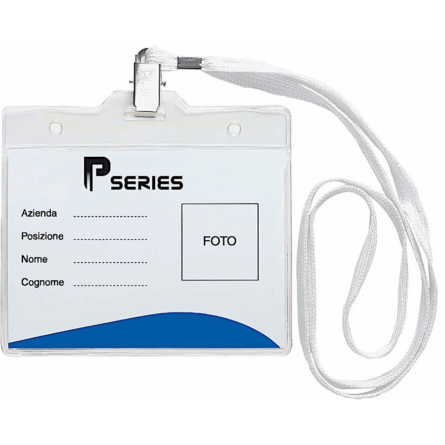 Portabadge con nastrino 12,7x9,3 cm | Logo Personalizzato | Da 0,46€